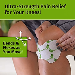 Hempvana Knee Bird Knee Relief Patch, FDA-Listed Doctor-Designed, AS-SEEN-ON-TV, Cool Numb Hemp Triple Action Technology Up to 8 Hours of Relief, Ergonomic Knee Design, Bends & Flexes When You Move