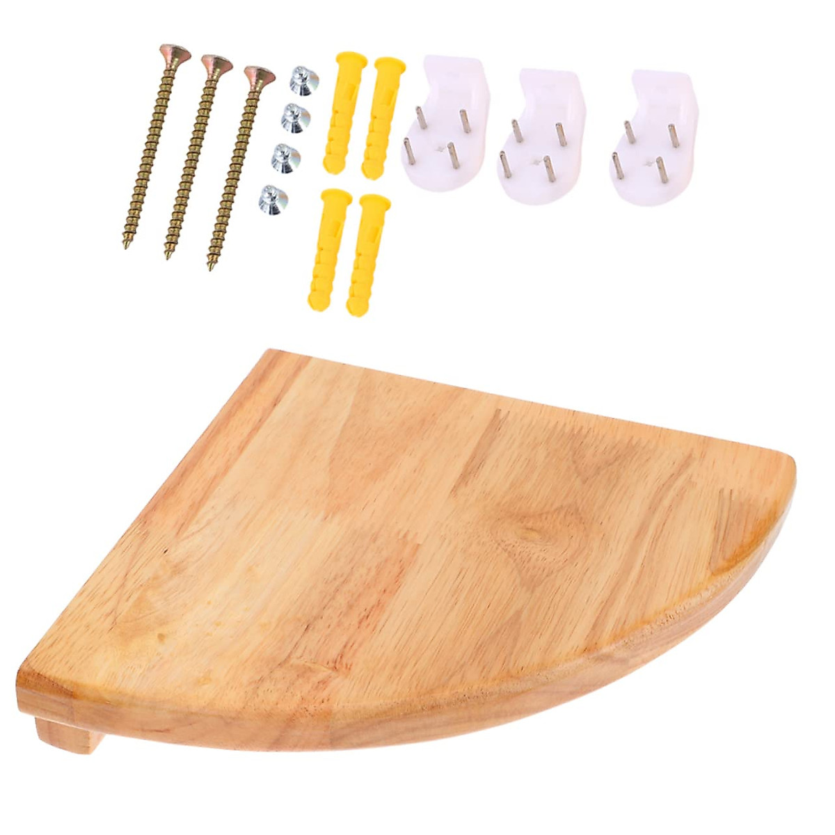 VOSAREA 2 Sets Wall Mounted Storage Shelves Decorative Shelving Hanging Storage Rack Floating Bookshelf Small Shelf Display Shelf Floating Wall Shelves Corner Bookshelf Wooden Corner Shelf