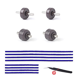 Soft Plush Strips and Wheels Kit Compatible with Dyson Vacuum Cleaner Soft Roller Cleaner Head Replacement parts, A Set of 6-Strips 9.1-Inch Soleplate Strips