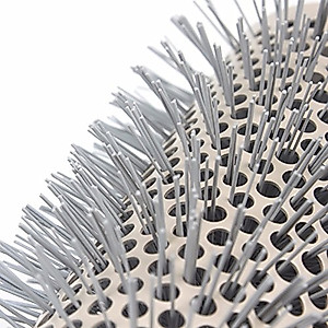 Round Brush Set for Blow Drying Curling, Professional Ceramic Ion Thermal Barrel Brush Leaves Hair Shiny Heat Styling Brush 5 Different Sizes Works Very Well with The Blow Dryer