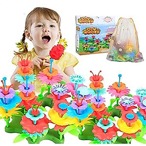 Girls Gifts Flower Garden Building Toys for 4 5 6 Years Old Girls and Boys Toddlers Kids Gifts for 5+ Years Old Birthday Christmas Building Block Toys for Indoor &Outdoor Education Stem Toys