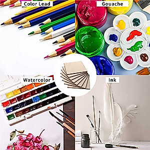 200 Pieces 1 Inch Unfinished Wood Pieces Blank Wood Squares Round Corner for Painting Writing Carving Letter Scrabble DIY