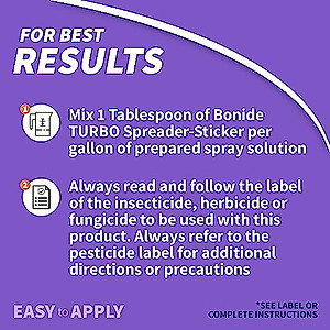 Bonide Turbo Spreader Sticker, 8 oz Concentrate, Help Garden Products Stick to Plants, Increase Coverage and Penetration