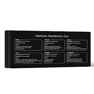 HIQILI Spice Fragrance Oil, Scented Oil 6x10ml for Candle Making Soap Slime, Fall Essential Oils for Diffuser Home, Cinnamon Pumpkin Vanilla Apple Cider Harvest Spice Fall Leaf, Christmas