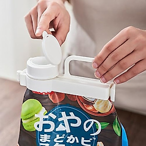 Wmool Food Bag Sealing Clip with Pour Spout, Food Bag Clips with Pour Spouts, Great Clips Bags for Kitchen, Suitable for Small Particle Food, Liquid, Flour and Baby Food Storage Organizer