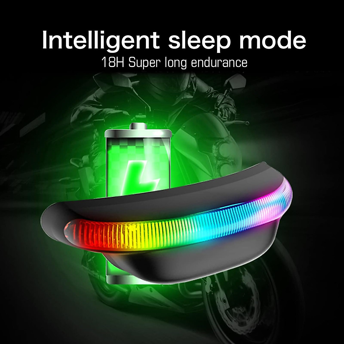 STEEL MATE H2 Helmet Brake Light and Running Light for Motorcycle Safety Rechargeable LED Signal Light for Helmet (WITHOUT ECU)