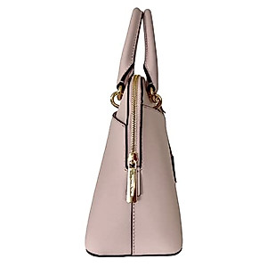 Michael Kors Jet Set Medium Logo Dome Satchel (Powder Blush)