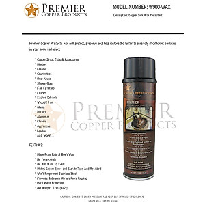 Premier Copper Products W900-WAX Copper Sink Wax Protectant, Clear