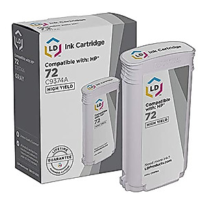 LD Remanufactured Ink Cartridge Replacement for HP 72 C9374A High Yield (Gray)