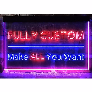 ADVPRO [Custom. Dual-Color, Tri-Color] LED Neon Sign, Your Own Design, 13 Dual or Tri-Color, 3 Sizes, Landscape/Portrait (Upload Design Logo/Picture or Text 9 Fonts)