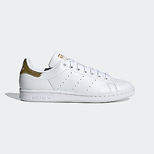 adidas Originals Women's Stan Smith (End Plastic Waste) Sneaker, White/White/Gold Metallic, 6