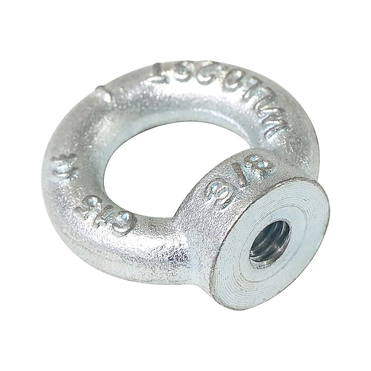 Axageid 3/8"-16 UNC Standard Lifting Eye Nuts, Drop Forged Galvanized Threaded Fastener, C15 Stainless Steel Ring Shape Lifting Eye Nut, 2 Packs