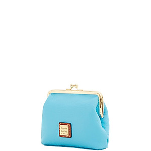 Dooney & Bourke Handbag, Pebble Grain Large Framed Purse Clutch - Sky Blue
