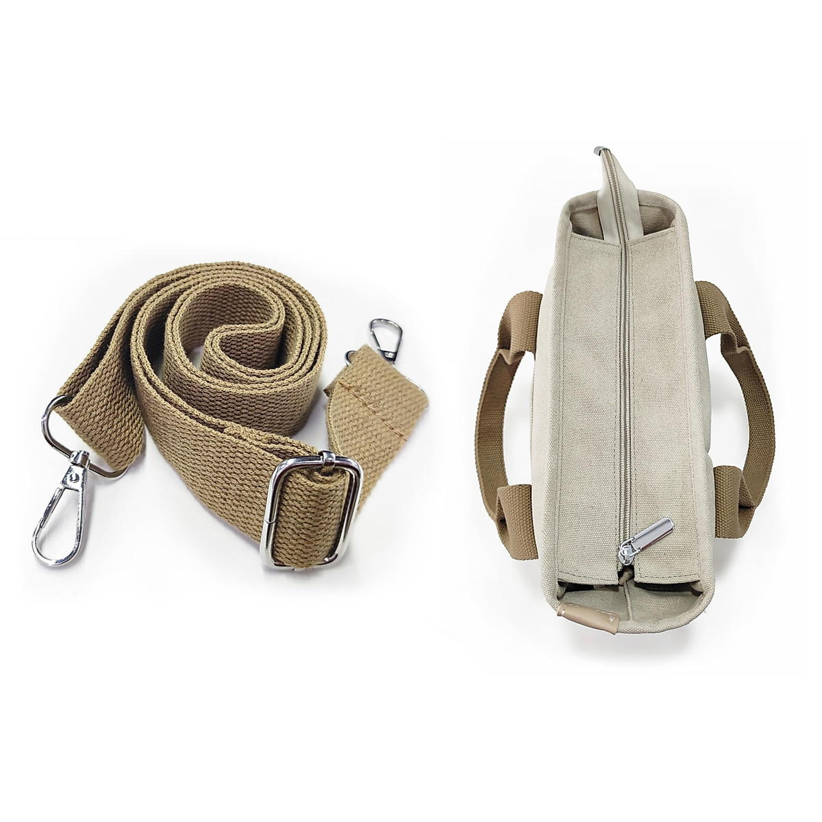 Small Tote Bag with Zipper Tote Bag for Women Canvas Crossbody Bag Shoulder Bag Satchel Hobo Bag Gifts for Women