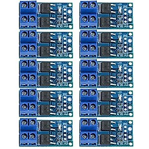 LGDehome 10PCS DC 5V-36V 15A(Max 30A) 400W Dual High-Power MOS Transistor Driving Controller Module FET Trigger Switch Drive Board 0-20KHz PWM Electronic Switch Control Board DC Motor Speed Controller