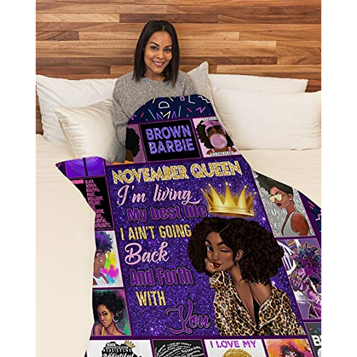 Cholyme LLC Best Friend Blanket, Sofa Blanket, November Queen Blanket Gifts for Friends Female, Sisters Gifts from Sister, Throw Blanket, Baby, Mom, Son (30" X 40")