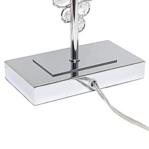 Elegant Designs LT1027-CHR Prismatic Crystal Sequin and Chrome Table Lamp