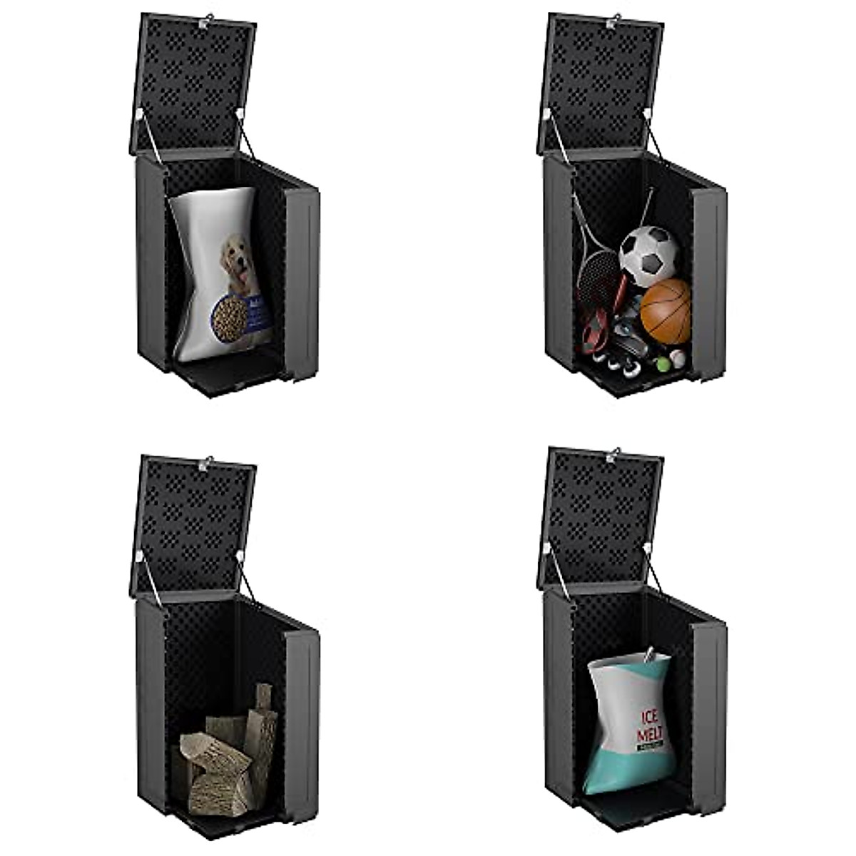 CoscoProducts COSCO 88333BGY1E BoxGuard Large Lockable Package Delivery and Storage Box, 6.3 cubic feet, Black/Grey