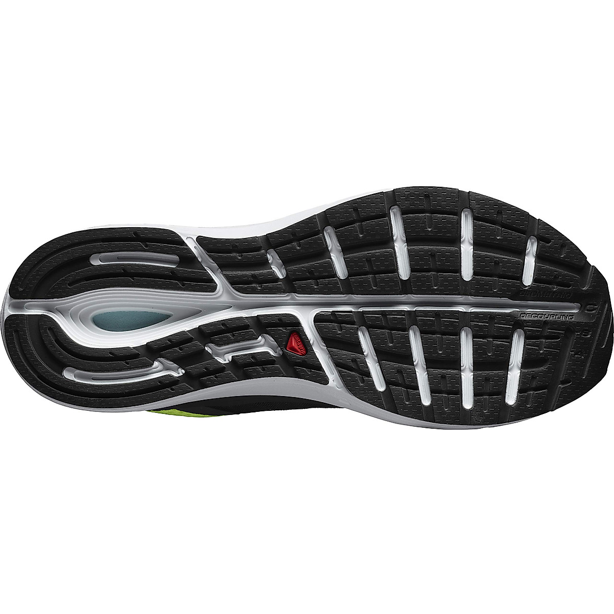 Salomon Sonic 3 Confidence Road Running Shoes for Men, Ebony/White/Safety Yellow, 7