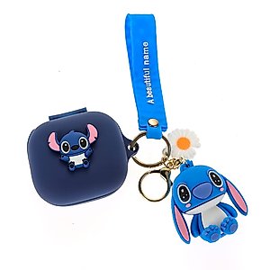 Case for Beats Fit Pro Earbuds, Suublg Cartoon Silicone Charging Case Protective Cover with Cute Doll Keychain Anti-Lost Lanyard for Beats Fit Pro Wireless Headphones