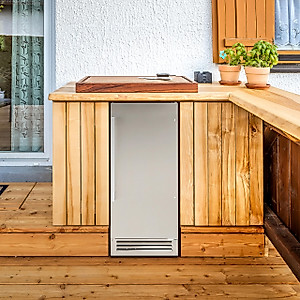 DUURA Elite Outdoor Built-in Ice Maker in Stainless Steel | Large Clear Ice Cubes, 25 lbs. Freezer Storage, Under Counter or Cabinet | Ice Machines, Commercial, for Home Kitchen