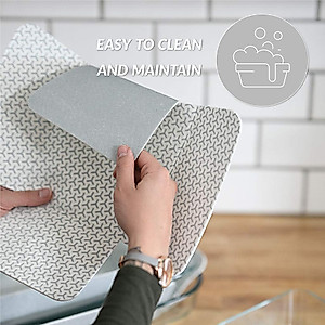 Bakeware Protectors - Set of 9 - Gray - 3 Pieces 19 X 15" Plus 3 Pieces 16 X 14" Plus 3 pieces 14 x 14" – Padded Pot and Pan Protectors To Protect Square And Rectangular Cookware