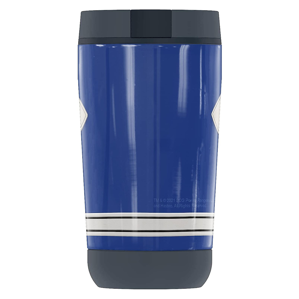 THERMOS Power Rangers Blue Ranger Emblem GUARDIAN COLLECTION Stainless Steel Travel Tumbler, Vacuum insulated & Double Wall, 12 oz.