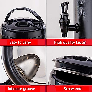 Stainless Steel Insulated Beverage Dispenser 10 Liter/2.64 Gallon with Spigot for tea, coffee, cold milk, water, juice in parties, offices, weddings (10 Liter/2.64 Gallon)