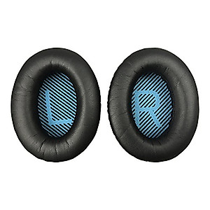 Replacement Ear-Pads for Bose QuietComfort QC 2 15 25 35 Ear Cushions for QC2 QC15 QC25 QC35 SoundLink/SoundTrue Around-Ear II AE2 Headphones (Black)