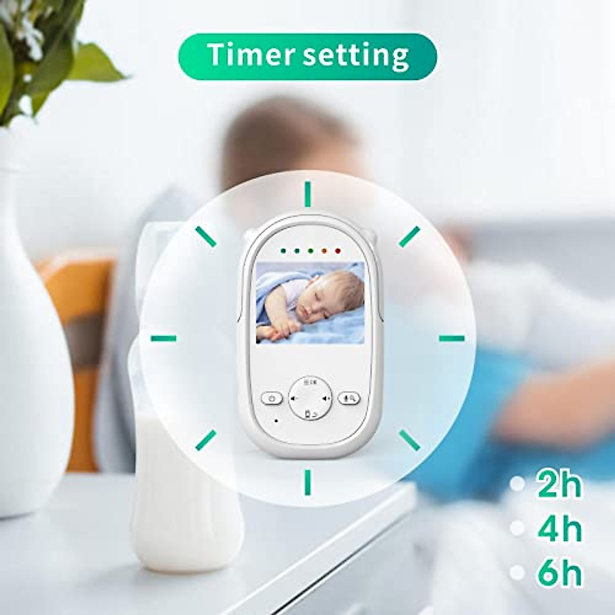 MOSTCLOUD Video Baby Monitor with NO WiFi,Baby Monitor with Camera and Audio, Auto Night Vision, 2 Way Audio Talk, Lullabye Music, Long Battery Life, 2X Zoom,960ft Long Range