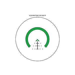 Primary Arms SLX 3X MicroPrism with Green Illuminated ACSS Raptor 5.56/.308 Reticle - Yard