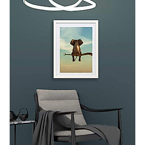 IOOSTAR 16x20 Diamond Painting Picture Frame ， Display Pictures 14 x 18 inch/35x45 cm with Mat or 16 x 20 inch/40x50 cm Without Mat ， Diamond Art Frame Wood White (YNCK0052)