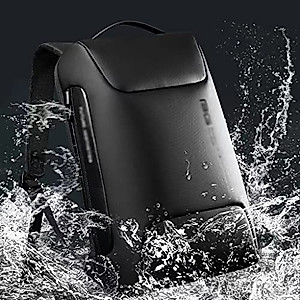 Light Oxford Cloth Business Backpack，Men Ultra-Thin Waterproof Computer Daypack，Expandable、Leisure、Outdoor Travel Rucksack Trip (Color : Light Gray, Size : 15.6inchs)