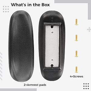 yeesport 2 PCS Office Chair Arm Replacement, Universal 4" Mounting Hole Office Chair Parts, Ergonomic PU Armrest Pads, Gaming Chair Replacement Armrest Arm Pads