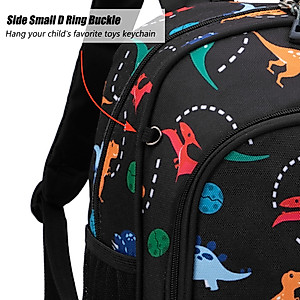 JinBeryl 15 Inch Toddler Backpack Boys, Kids Backpack for Preschool or Kindergarten, Cartoon Truck Black