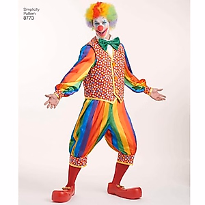 Simplicity 8773 Adult Clown Costume Sewing Pattern, Sizes XS-XL