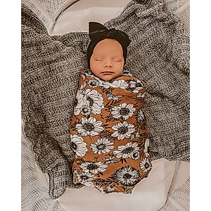 Vintage Floral Bamboo Muslin Swaddle Blanket Wrap Newborn Baby Girl Large 47 x 47