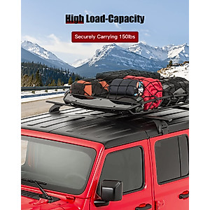 cciyu Roof Rack Cross Bar Fit for Ford Explorer Sport Utility 4-Door 2011 2012 2013 2014 2015 Aluminum 150lbs Car Top Luggage Cargo Carrier Bike Rack Rails, Black/2PCs