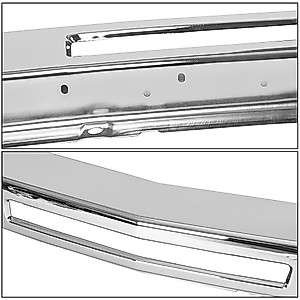 ECOTRIC Impact Bar Compatible with 2007-2013 Chevy Silverado 1500 2500 3500 Pickup Front Bumper Impact Face Bar Chrome Steel Replace For GM1002831 15941850