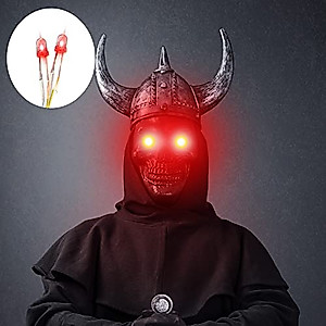 Retisee 12 Pcs Halloween Glowing LED Light Up Eyes, 35.4'' Eyes Lights for Halloween Cosplay, Battery Not Included(Red)