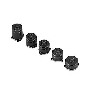 5Pcs Bullet Buttons for Xbox One, Aluminium 9mm Bullet ABXY Buttons for Xbox One Controller(Black)