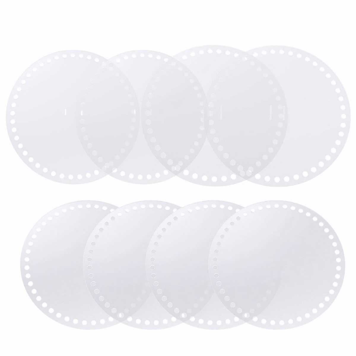 EXCEART Woven Baskets Braid Tool Acrylic Board Bag 8pcs Plastic Canvas Sheet for Eembroidery Yarn Crafting DIY Handmade Materials (Round) Braid Tool Knitting Tools Round Basket