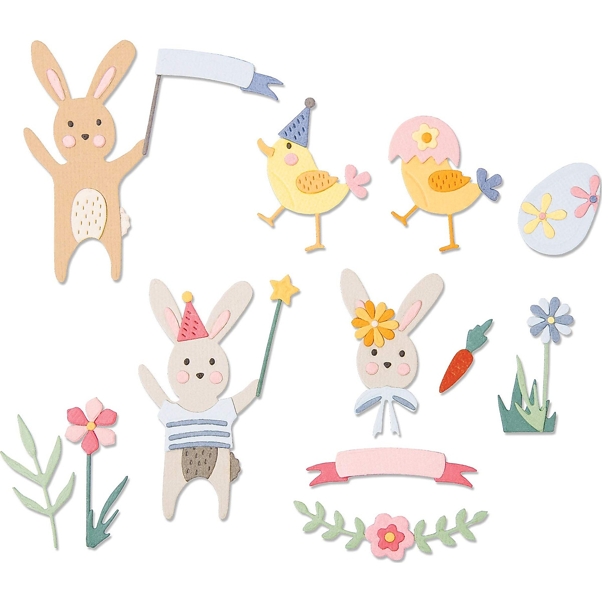 Sizzix Thinlits Die Set 23 Pack Easter Celebration by Lisa Jones, Multicolor