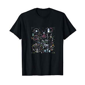 The Haunted Mansion Ride Animated Map Overview T-Shirt