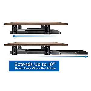 Mount-It! Keyboard Drawer Under Desk with Mouse Platform, Easy-Glide Sliding Under-Counter Computer Keyboard Tray 21 inch Wide