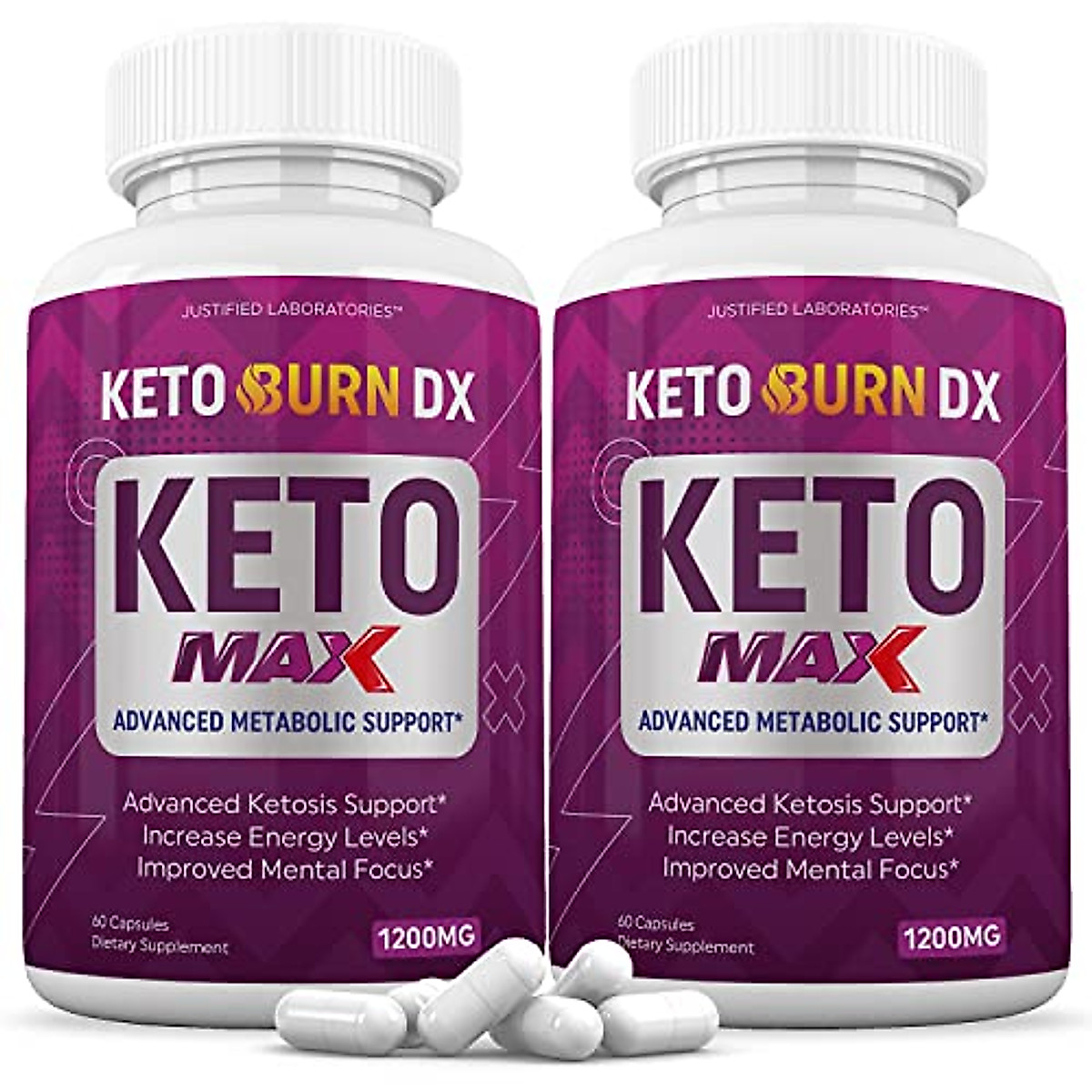 (2 Pack) Keto Burn DX Max Pills 1200MG Includes Includes Apple Cider Vinegar goBHB Exogenous Ketones Advanced Ketosis Support for Men Women 120 Capsules