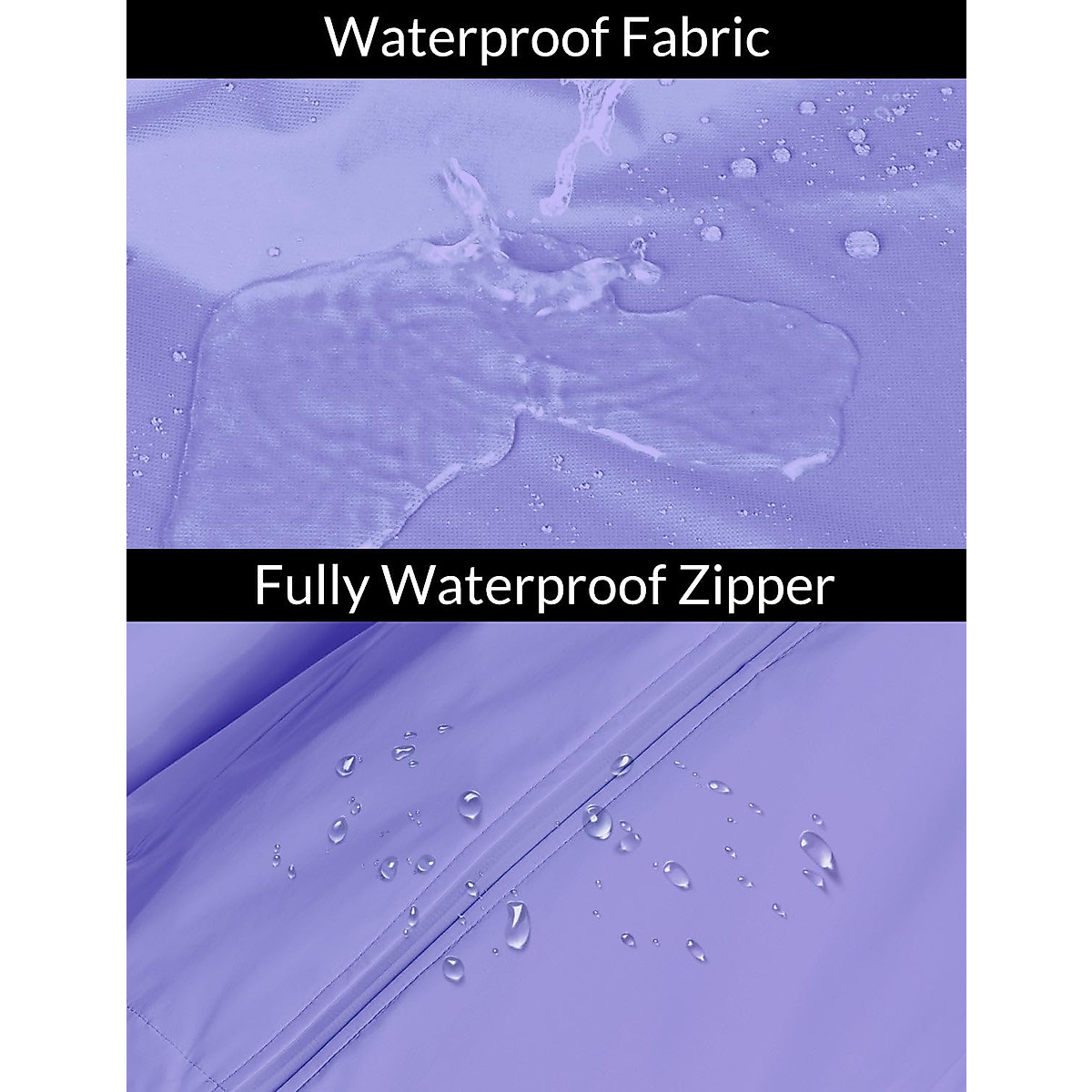 baleaf Women's Running Rain Jackets Waterproof Windbreaker Windproof Lightweight Cycling Jacket Reflective Packable Hooded Purple L