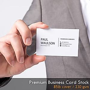 VANRA 1000 Cards Printable Business Cards 3.5x2 in Perforated Card Stock Paper for Laser & Inkjet Printers, 100 Sheets (White)