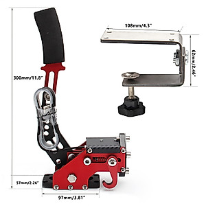 Htostar Racing PC Racing Game USB Handbrake,64 Bit USB Handbrake Compatible with G25 G27 G29 G920 T500 T300(With Clamp)