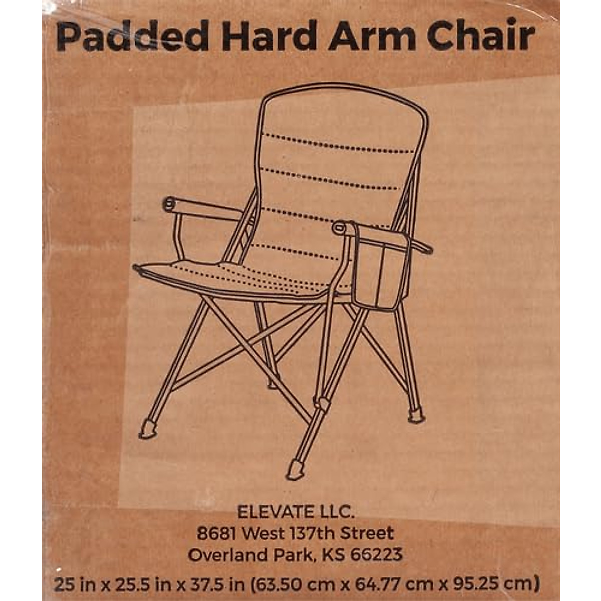 CORE 40021 Equipment Folding Padded Hard Arm Chair with Carry Bag, steel, polyester, Gray